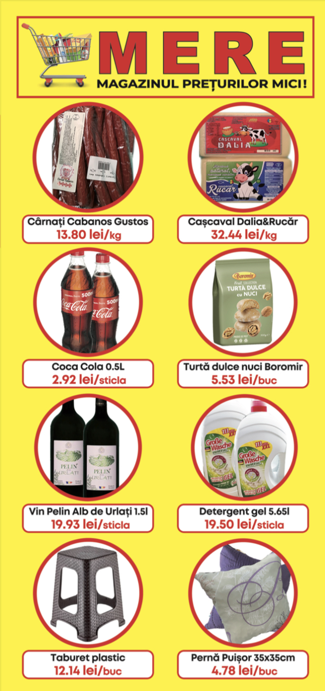 Magazinul MERE se deschide la RÂMNICU VÂLCEA. Prețuri cu minim 20% mai ...